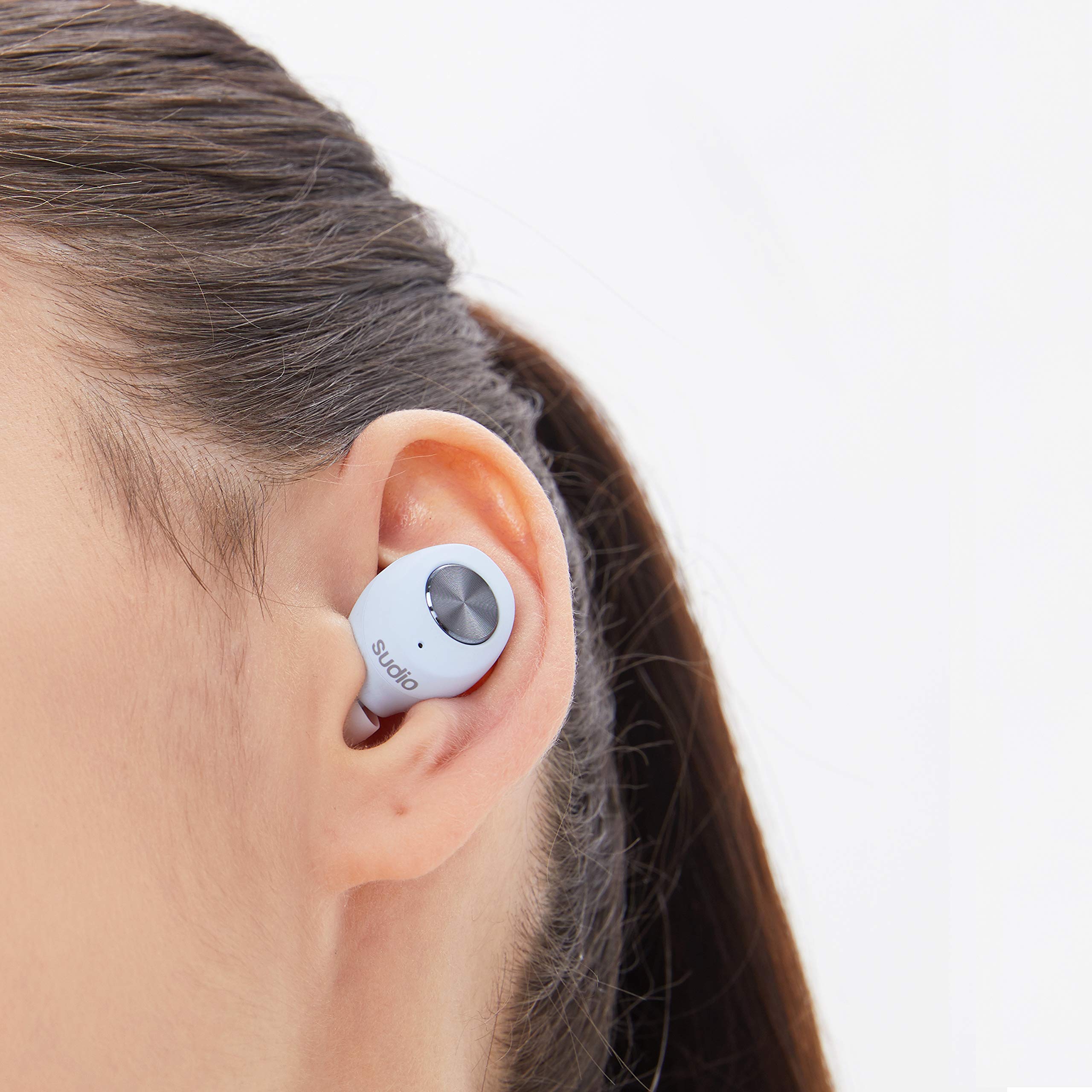 Sudio Tolv True Wireless Earbuds - Auto Pairing, Compact Charging Case, 35h Play Time, iOS, Android (Pastel Blue)