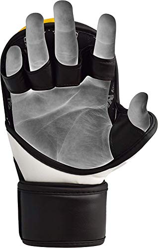 RDX MMA Gloves for Martial Arts Training and Sparring, Mitts for Grappling, Kickboxing, Muay Thai, Punching Bag & Cage Fighting Men Women Home Gym Use