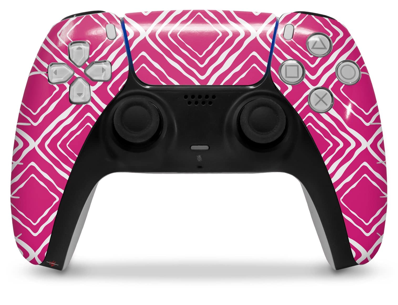 WraptorSkinz Skin Wrap compatible with Sony PS5 DualSense Controller Wavey Fushia Hot Pink (CONTROLLER NOT INCLUDED)