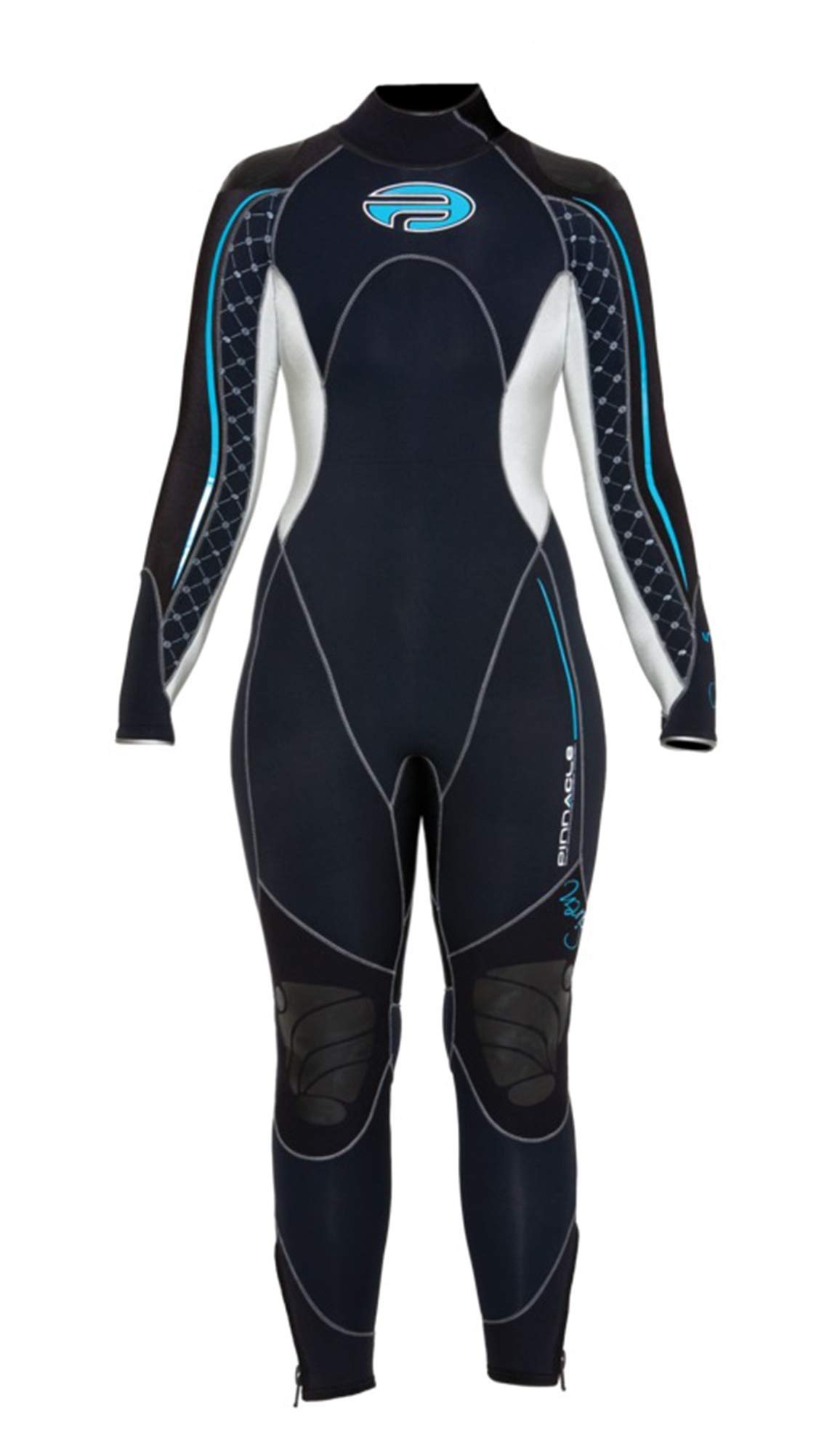Pinnacle Siren 3mm Full Scuba Diving Wetsuit Women's Black Merino