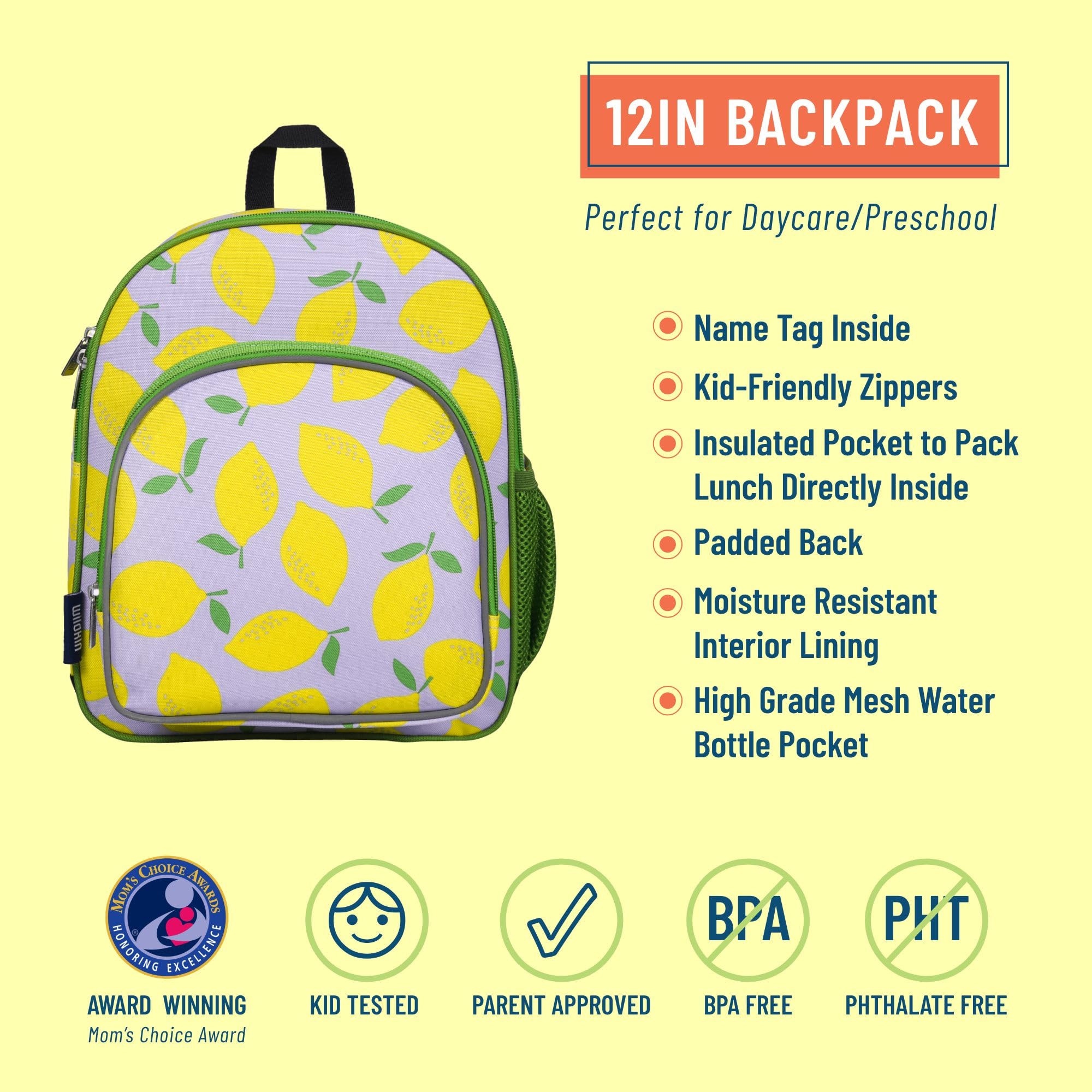 Wildkin 12 Inch Backpack, Lilac Lemonade, 12"