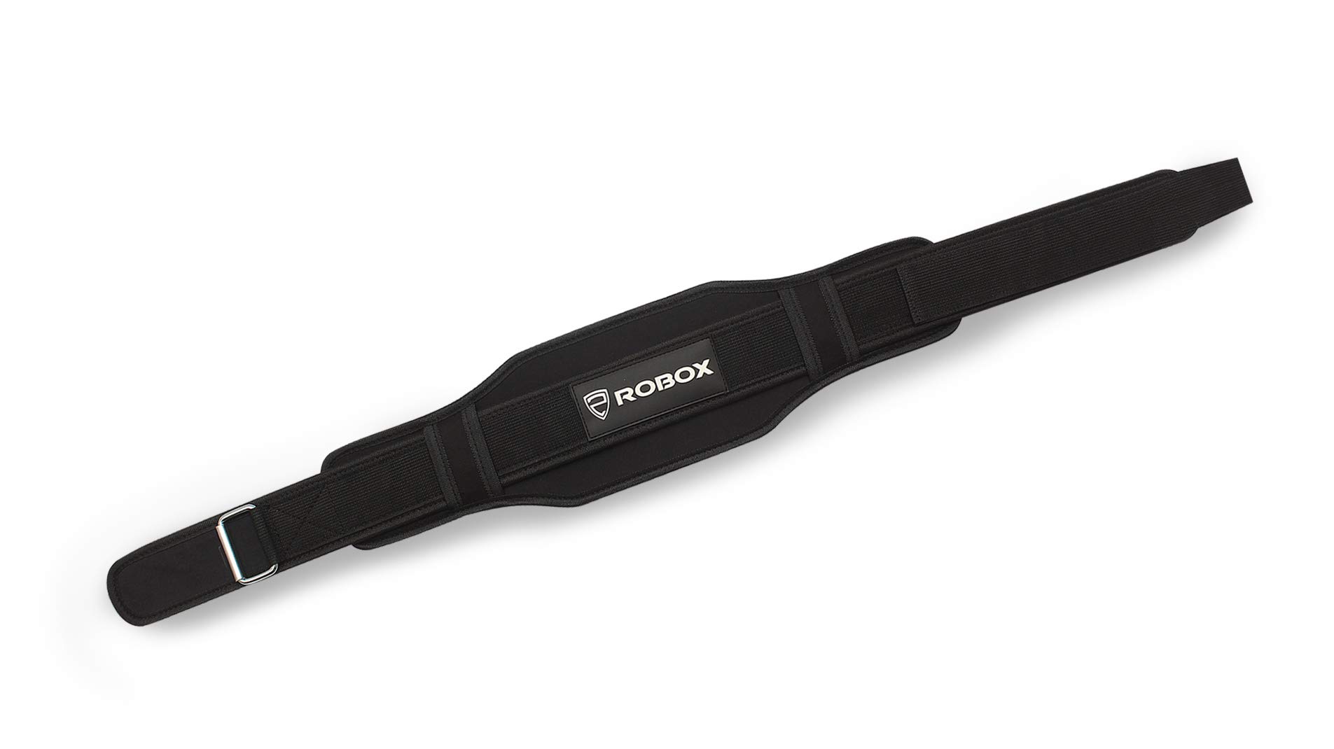 ROBOX Weight Lifting Belt, Gym, Back Support, Bodybuilding, Fitness, Training, Lumbar Support, Neoprene Workout Belt for Men and Women (Medium, Full Black)