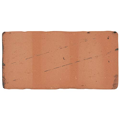 SomerTile WCVASL Antigue Special Lava Verde Ceramic Wall Tile, 3" x 6", Green/Brown