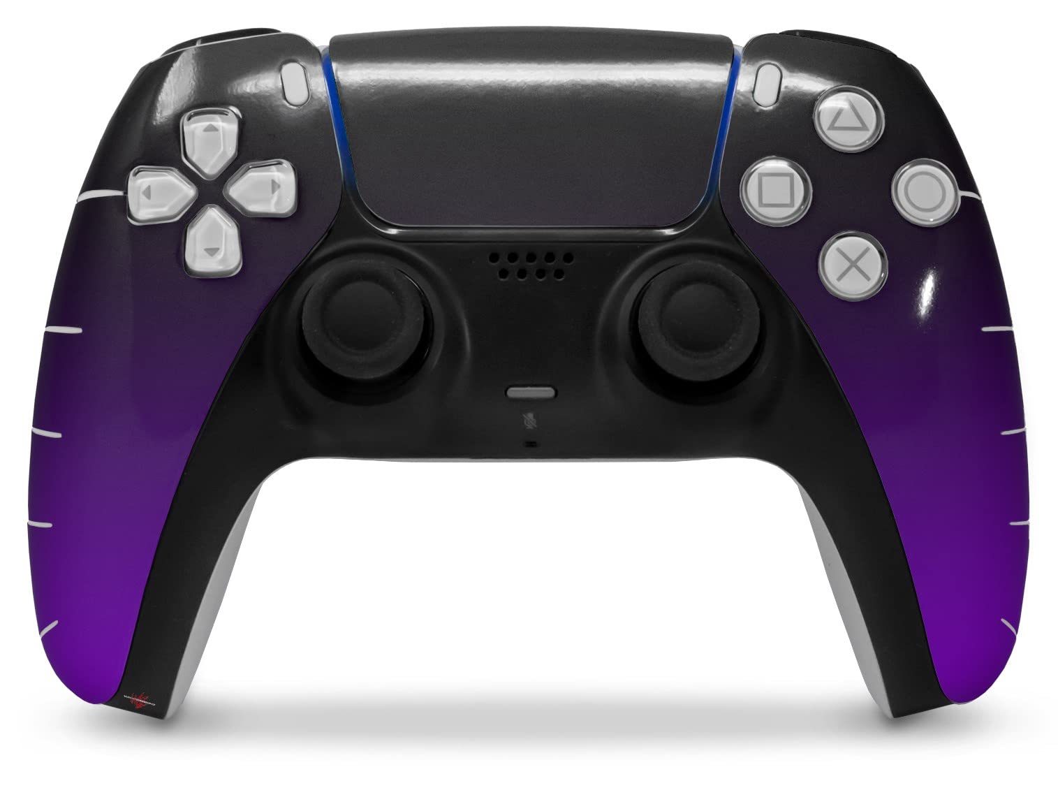 WraptorSkinz Skin Wrap compatible with Sony PS5 DualSense Controller Smooth Fades Purple Black (CONTROLLER NOT INCLUDED)