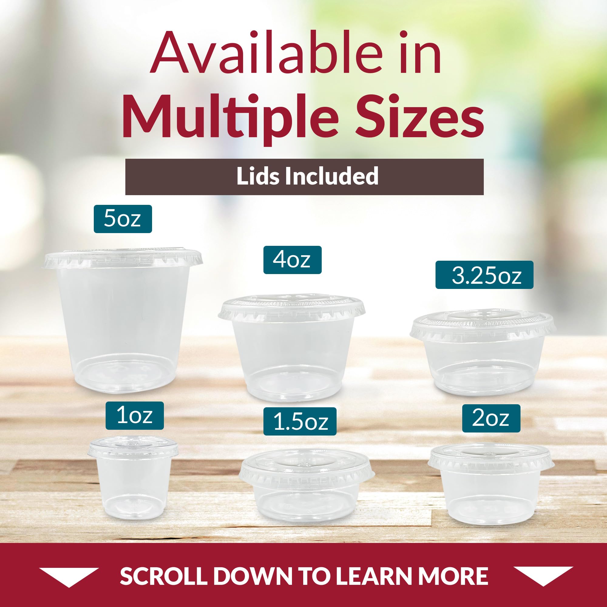 Reli. 5.5 oz Small Containers with Lids (250 Sets) | Jello Shot Cups with Lids | Clear Plastic Condiment Containers with Lids | 5 oz Portion Cups with Lids | 5 oz Sauce Cups with lids | Souffle Cups