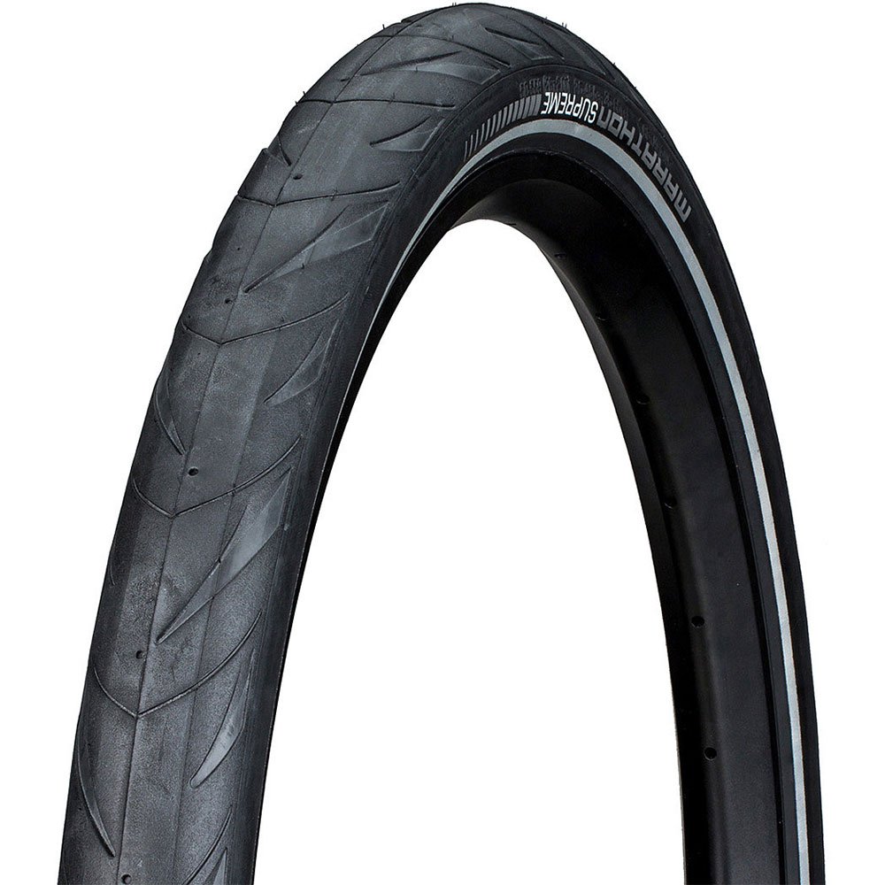 SCHWALBE Marathon Supreme HS 469 HS Speed Guard Cross/Hybrid Bicycle Tire - Folding - 28 (Black-Reflex - 27.5 x 1.60)