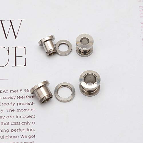 Xdodnev 7mm and 9mm 316L Steel Tapers and Tunnels Ear Studs Stretching Kit Body Jewelry
