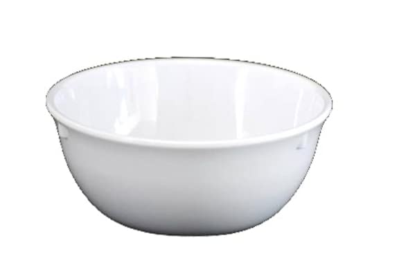 Z-Moments Western Melamine Nappie Bowl Soup Cereal Fruit Snack Bowls, 15-Ounce, 5-1/4" dia., White or Tan #315 (96, White)