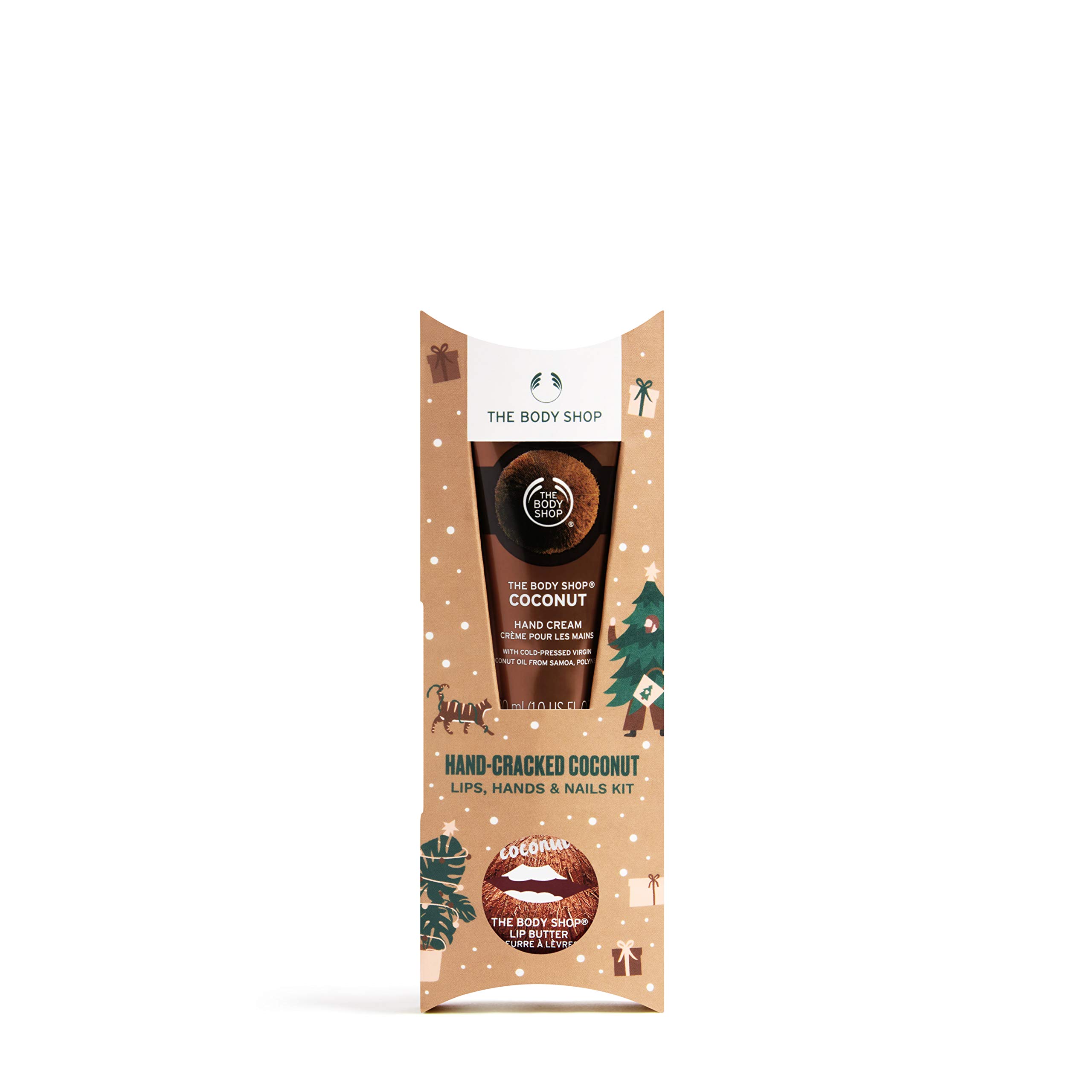 The Body Shop Nourishing Coconut Lip and Handcare Kit, Includes Nutty Treats For Lips, Hands, And Nails