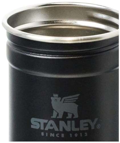 STANLEY Adventure Nesting Shot Glasses Set 0.59ML Matte Black - BPA Free Stainless Steel Shot Glasses - Packable Thanks to Nesting System - Dishwasher Safe