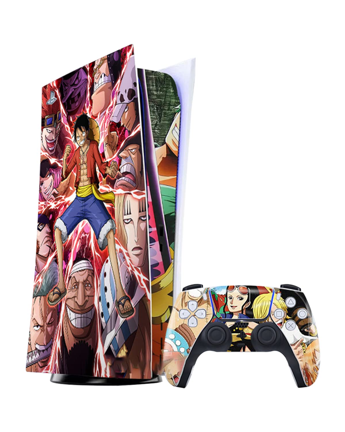 ZOA PS5 Disc Edition Anime Skin, Anime Console and Controller Vinyl Cover Skins, Compatible with Playstation 5