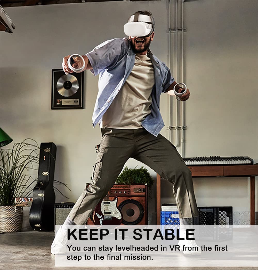 YOOPAI Elite Strap compitable with Oculus Quest 2 VR Accessories: Adjustable Replacement Accessories for Enhanced Comfort Elevate Meta Quest Experience