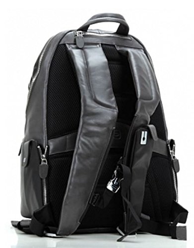 Piquadro Computer Backpack with Padded iPad Air Compartment Umbrella Holder, Black, One Size