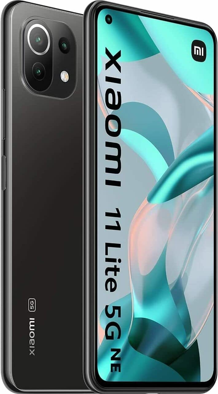 Xiaomi Mi 11 Lite 5G NE Dual 128GB 8GB Factory Unlocked (GSM Only | No CDMA - not Compatible with Verizon/Sprint) | International Version | Bundle w/Wireless Charger - Black