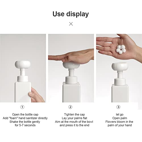 Soap Dispenser Soap Bottle Foaming Lotions Refillable Bottle Flower Pump Head Soap Shampoo Cosmetic Empty Bottle 250ML Bathroom Soap Dispenser (Color : J)