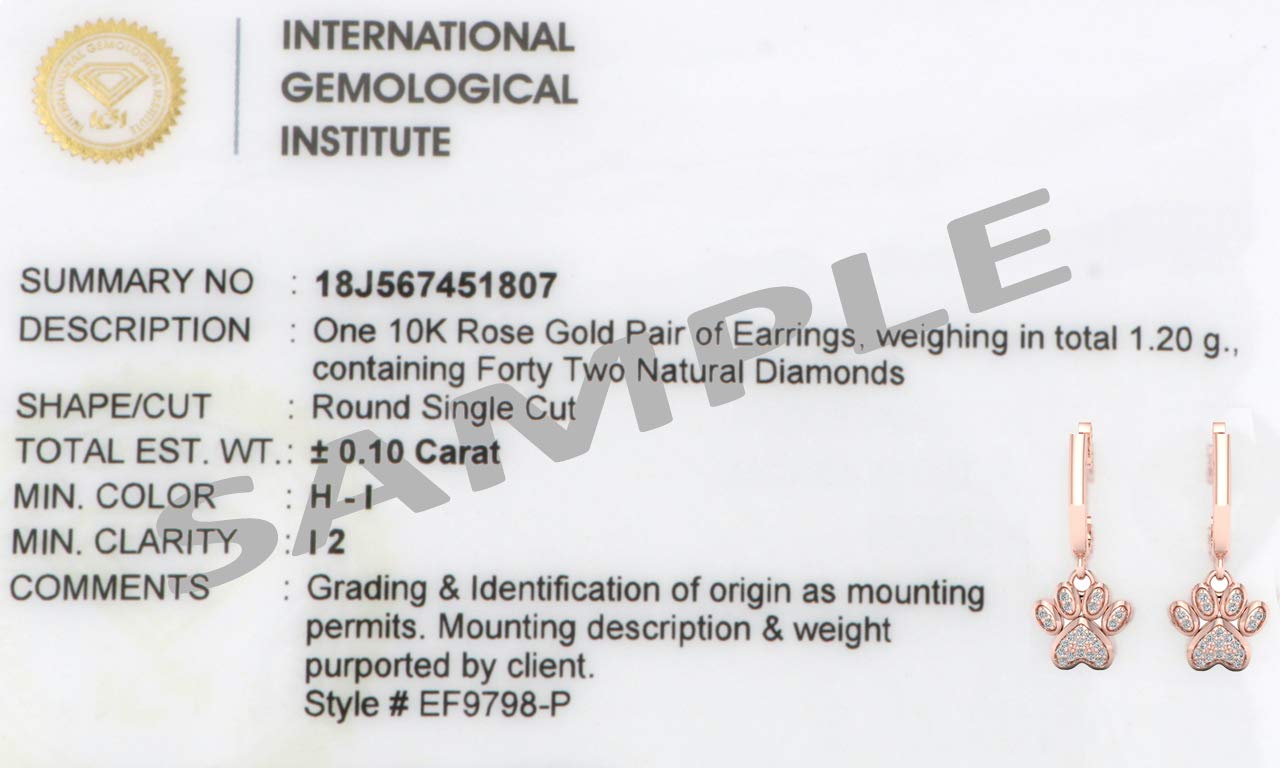 S925 Sterling Silver 1/6ct TW Diamond Row Hoop Earrings (I-J, I2)