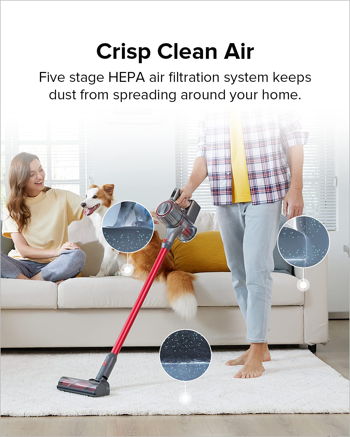 roborock H7 Cordless Stick Vacuum Cleaner, 3 Cleaning Modes, 160AW Constant Suction Power, Lightweight, Flexible MagBase Accessories, Long-Lasting Battery with 2.5H Recharge