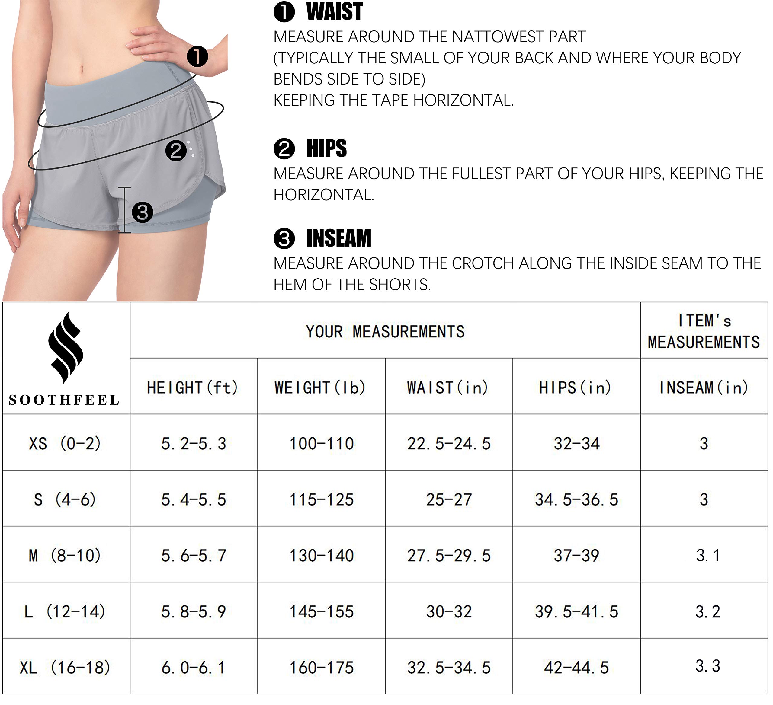 Soothfeel Women's 2 in 1 Running Shorts Workout Athletic Gym Yoga Shorts for Women with Pockets Green