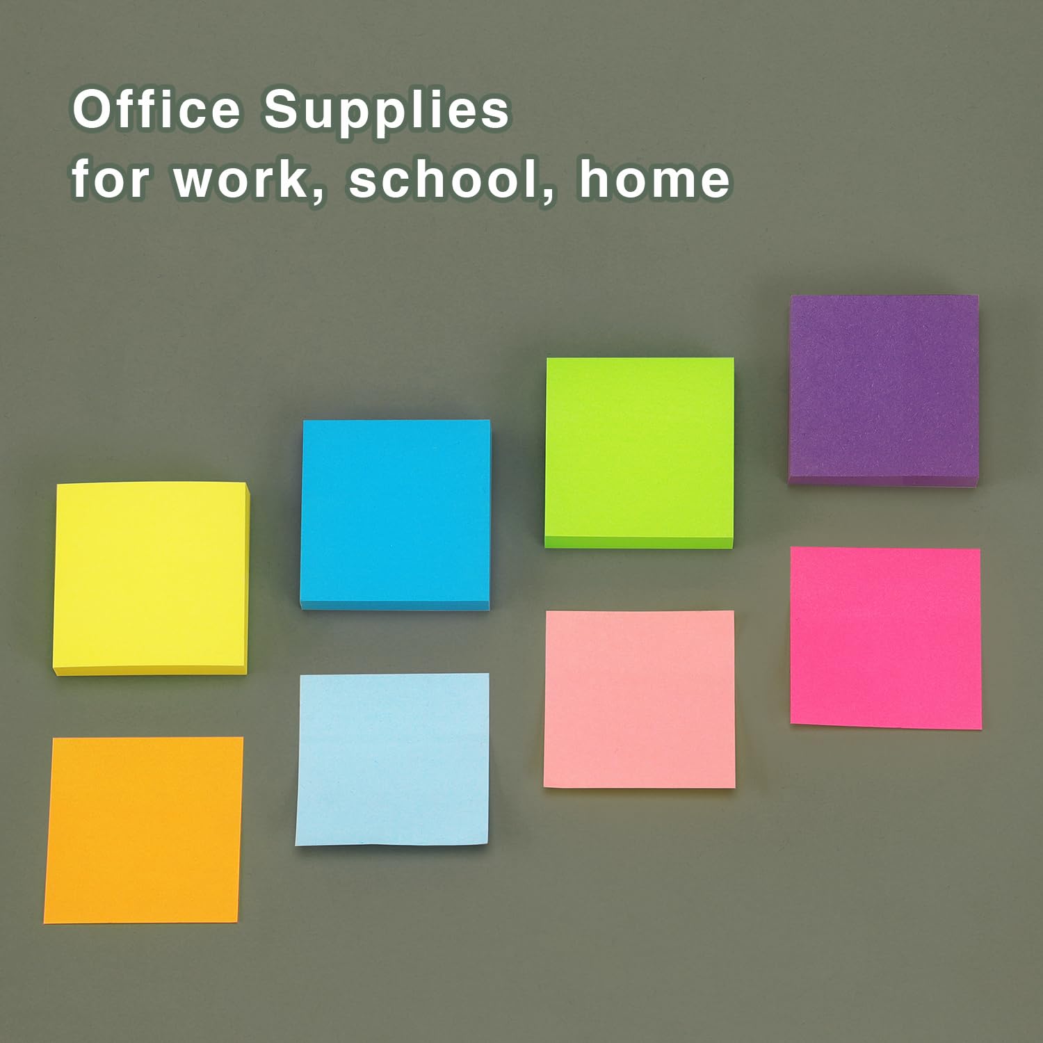 Sticky Notes 2x2 Self-Stick Notes 8 Bright Multi Colors Sticky Notes 8 Pads 100 Sheet/Pad