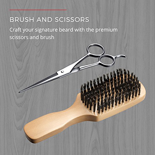 Remington MB4045B The Beardsman: Beard Boss Full Beard Trimmer Kit, Precise Detail Groomer (6 pieces), Platinum, male