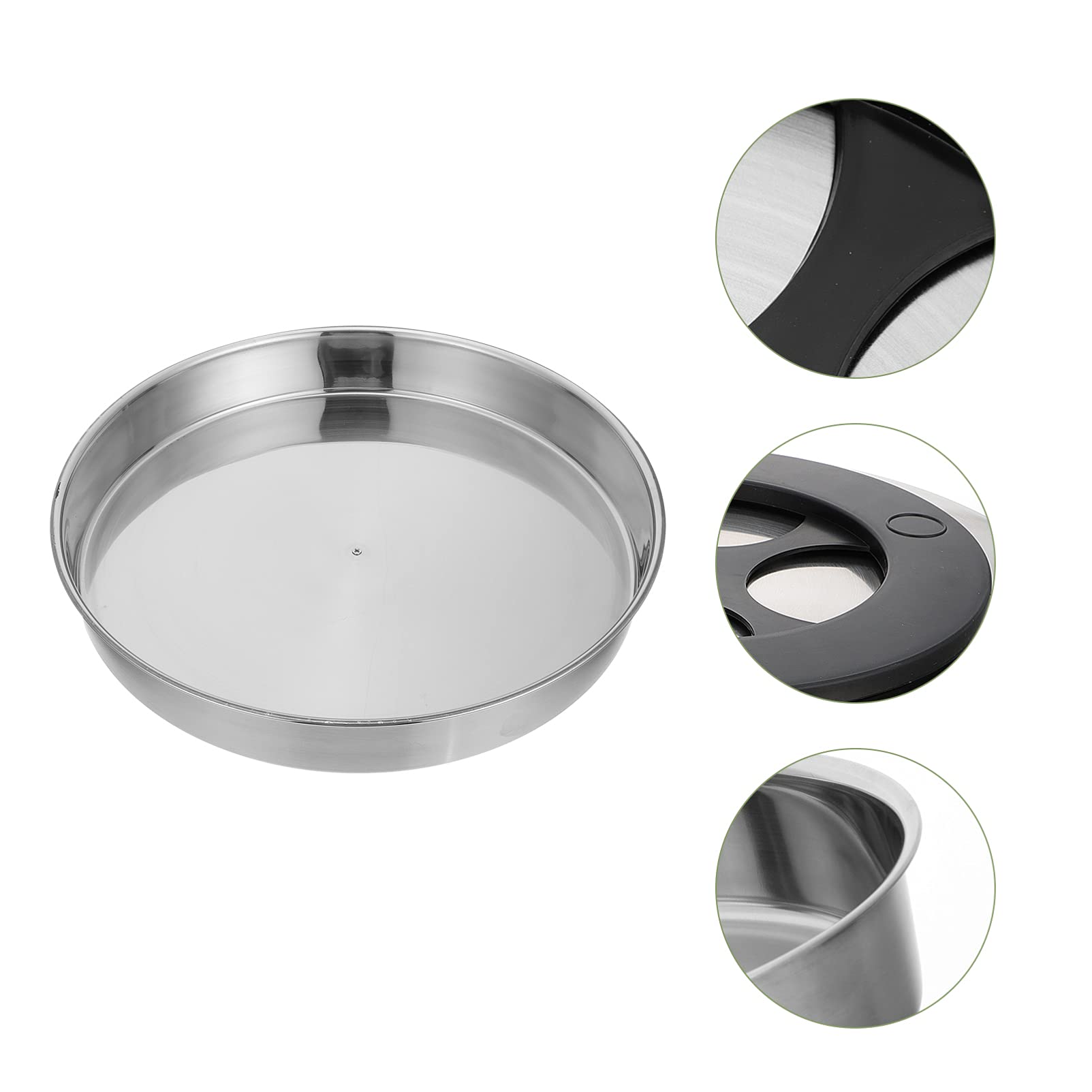 VORCOOL 1pc Boxes Rotating Spice Rack Rotating Storage Condiment Jar Toothbrush Holder Entryway Key Organizer Kitchen Seasoning Rack Round Stainless Steel Storage Utensils to Rotate