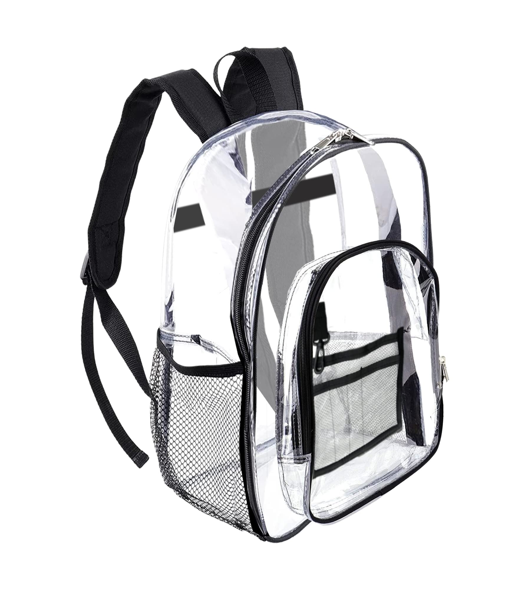 Winterlace 16" Clear Backpack, Transparent Heavy Duty Water Resistant PVC for Sports, Stadiums, Festivals, Concerts (Style #3)
