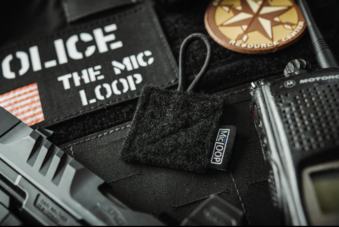THE MIC LOOP Micro - Keeps Portable Radio Mic in Place for Police/Law Enforcement OD GREEN