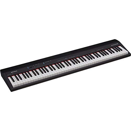 Roland GO:PIANO88 88-Note Digital Piano with Onboard Bluetooth Speakers - with H&A Closed-Back Studio Monitor Headphones