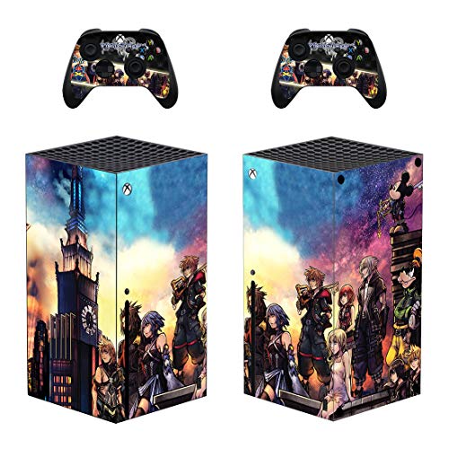 X-box-Series-X Console and 2 Controllers Skin Set - Kingdom Hearts – X-box-Series-X Vinyl (only fit X-box-Series-X )