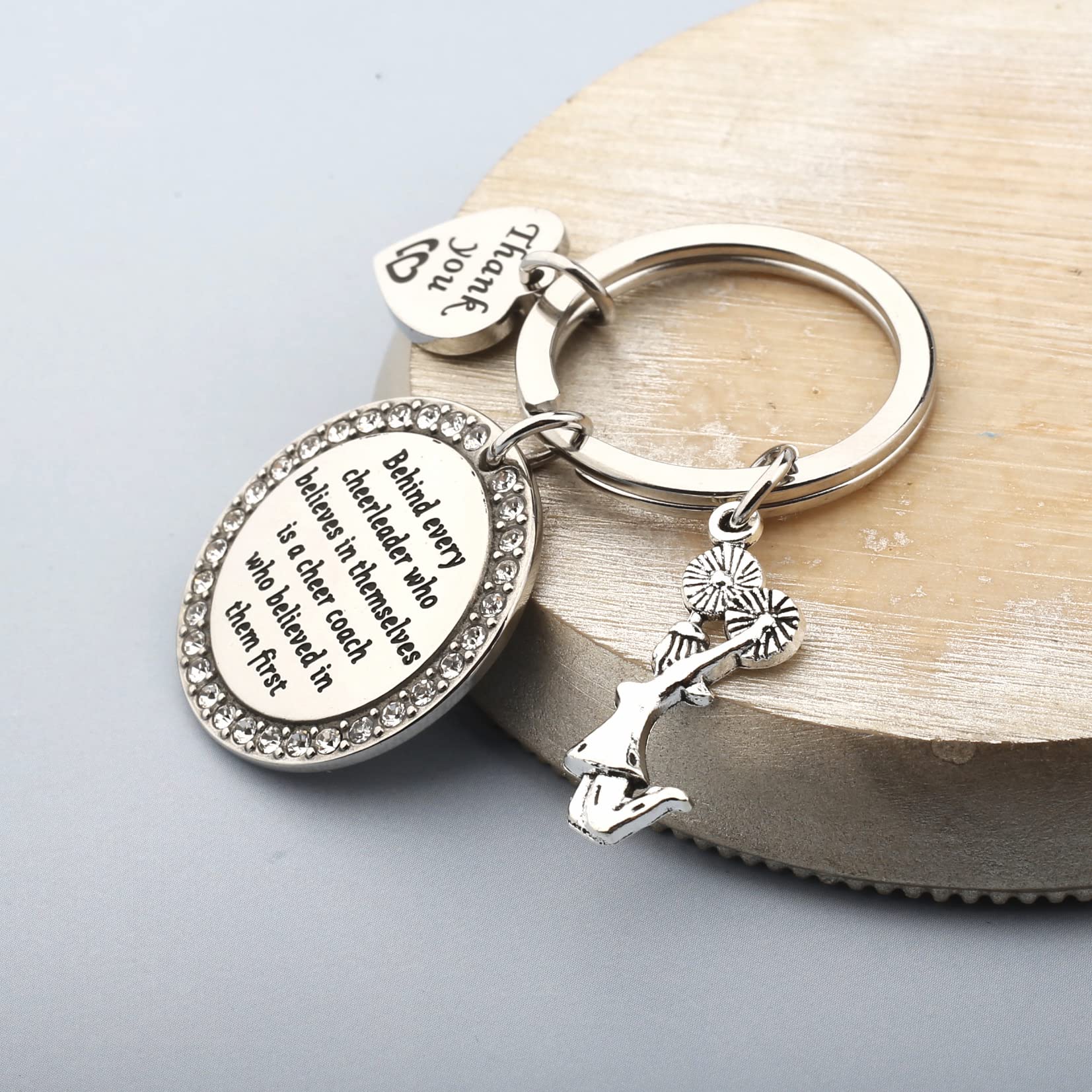 YWQBZ Cheer Coach Keychain Cheerleader Mom Keychain Cheer Coach Gift Cheerleading Coach Appreciation Gift (Cheer Coach KS)