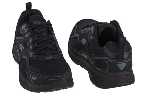 Skechers Men's Gorun Consistent-Athletic Workout Running Walking Shoe Sneaker with Air Cooled Foam, Black/Charcoal, 7.5 X-Wide