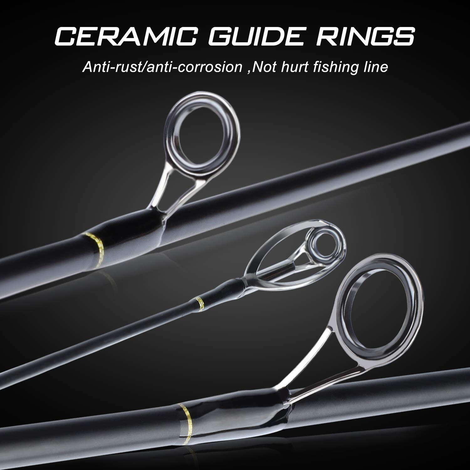 Sougayilang Fishing Rod, 24 Ton Carbon Fiber Casting and Spinning Rods - One Piece Rods