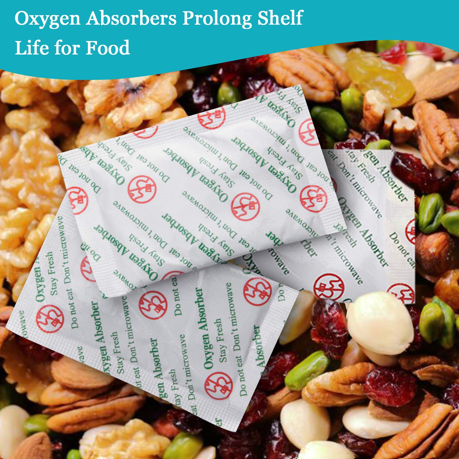 VacYaYa 3000CC(30-Pack) Food Grade Oxygen Absorbers Packets for Home Made Jerky and Long Term Food Storage, Stored in Vacuum Bag and 3 times Oxygen Absorption Capacity