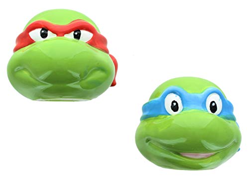 Surreal Entertainment Teenage Mutant Ninja Turtles Leo and Raph Ceramic Salt & Pepper Shaker Set