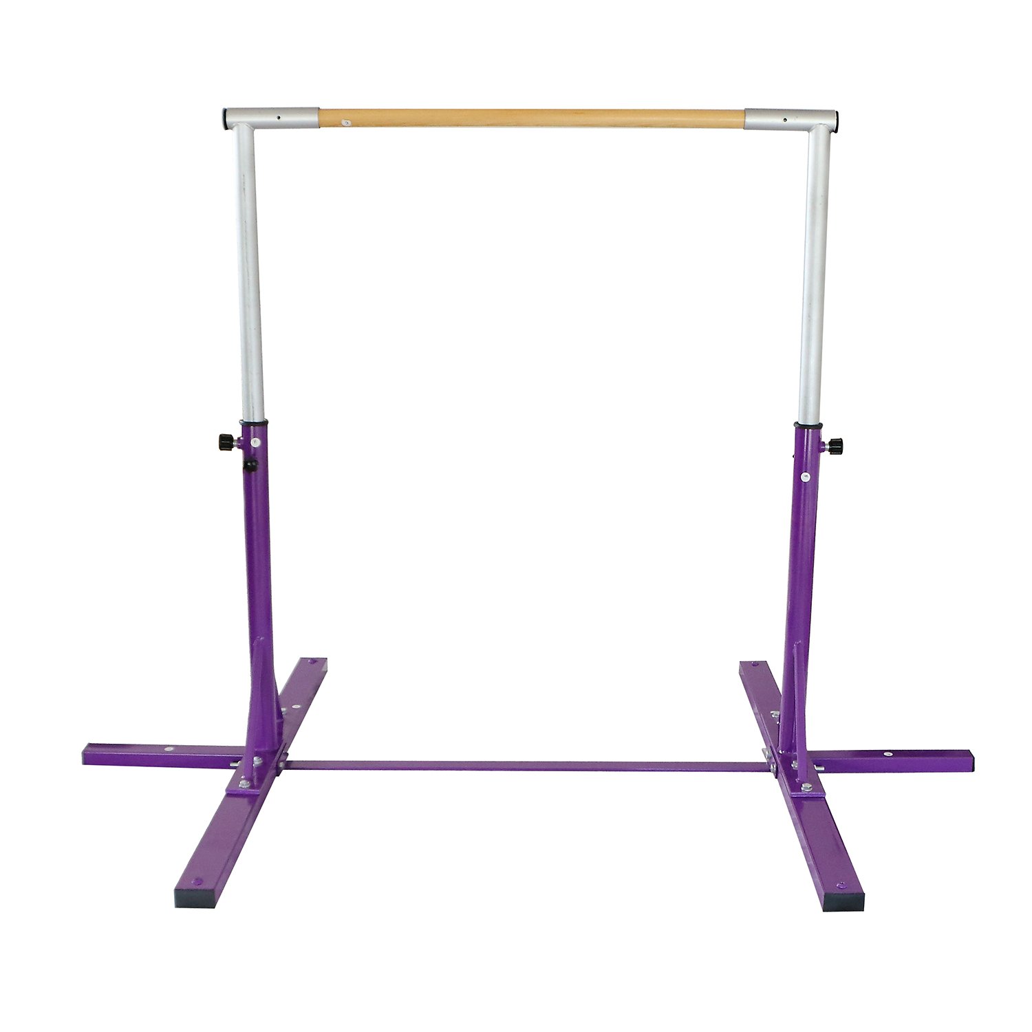 walsport Gymnastics Bar Horizontal Kip Bar Adjustable Height 3' to 4.6' Expandable Gymnastic Equipment Junior Training Bar for Home, Pink