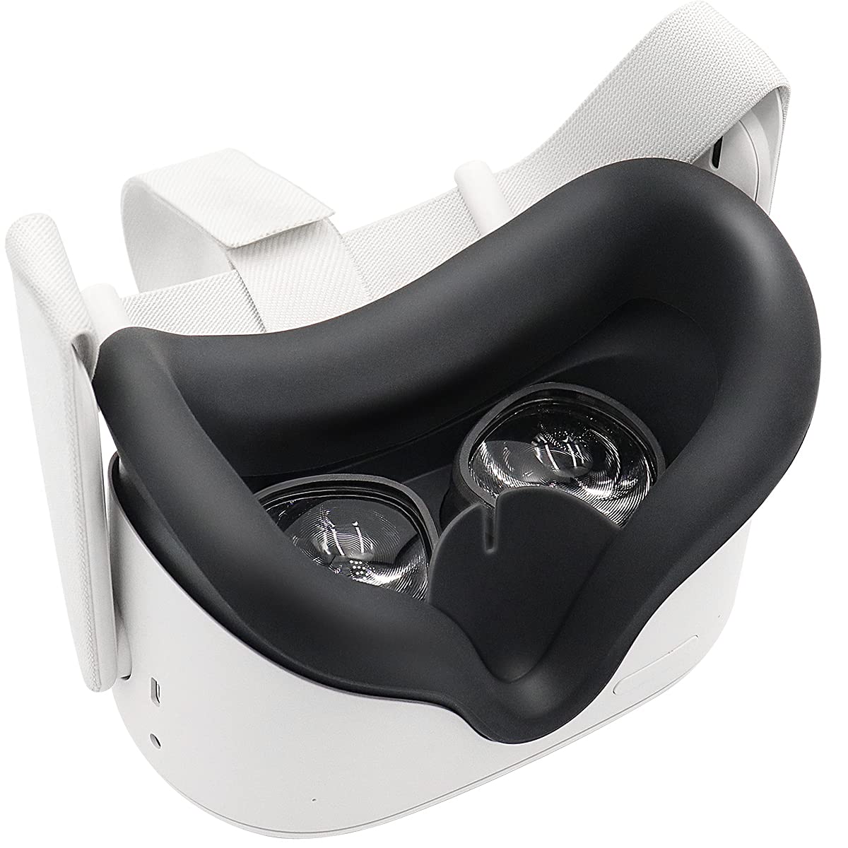 Silicone Touch Controller Grip Cover & Face Cover for Oculus Quest 2, Soft Silicone VR Cover, Protect Face Non-Slip Hold Wrist Adjustable Strap Sweatproof Oculus Quest 2 Accessories Kit