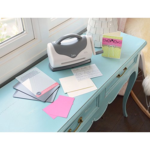 Sizzix, White and Gray 660950 Texture Boutique Embossing Machine,White/Gray