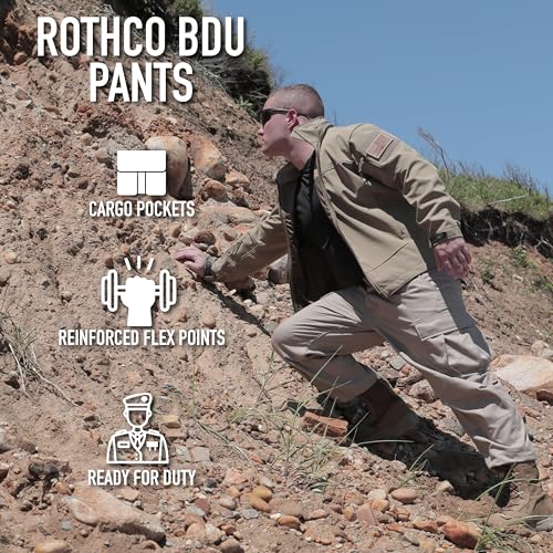 Rothco Tactical BDU Pants - Rugged Outdoor Hiking Cargos Comfortable Uniform Pant β Coyote Brown - M