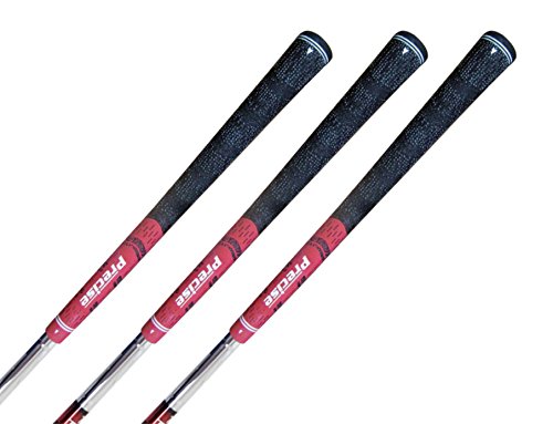 Precise S7 Tall Men’s (6'1" to 6'4") Right Handed Complete Golf Club Set, Include 460cc Driver, 3 Wood, 5 Wood, 24* Hybrid, 5-9 PW Irons, Sand Wedge, Putter, Deluxe Stand Bag & 4 Headcovers, Black/Red