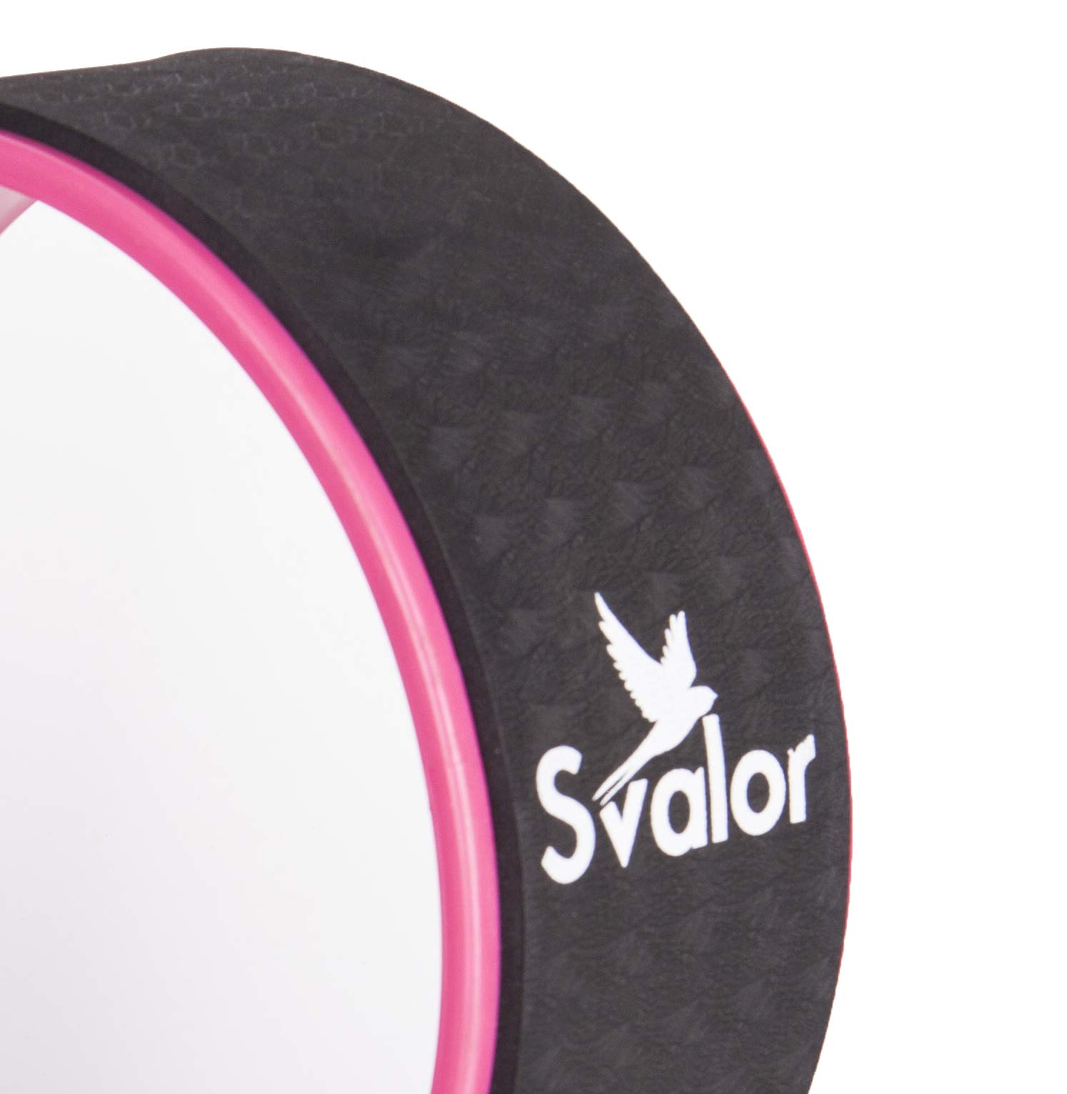SVALOR Yoga Wheel for Stretching Set with Strap and Block - Comfortable Spine Roller Wheel - Back Stretcher Ring for Pain Relief - Dharma Yoga Stretch Circle - Essential Yoga Accessories Equipment