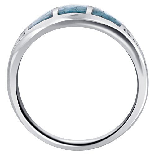 Southwestern Style Turquoise Gemstone 925 Sterling Silver Ring for Women Size 9