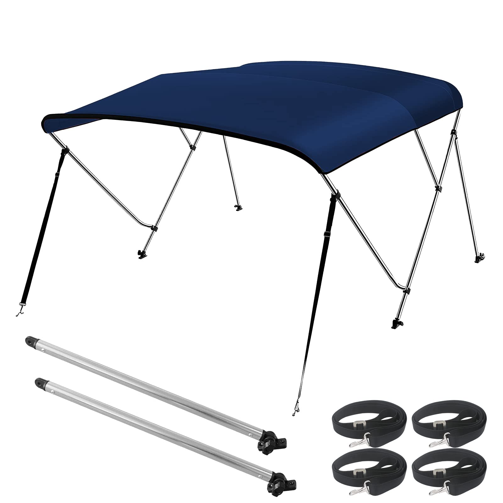 Seamander Bimini Top for Boats,3-4 Bow 13 Different Size Bimini Top,includes Bimini Top Hardwares and Boot Cover,3 Bow 6ft Length 79in - 84in Width 46in Height