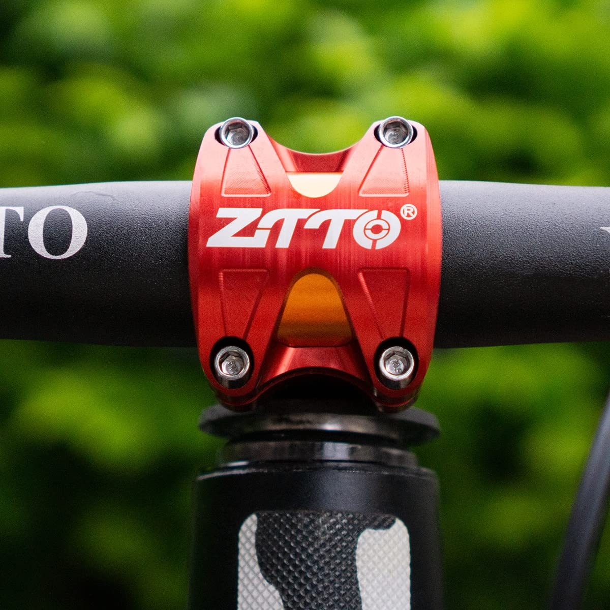 ZTTO Bike Stem 31.8/35 Universal MTB Road Stem 35mm 50mm Enduro Mountain Bicycle Handlebar Stem with Bicycle Shim(Aluminum Alloy, Red)