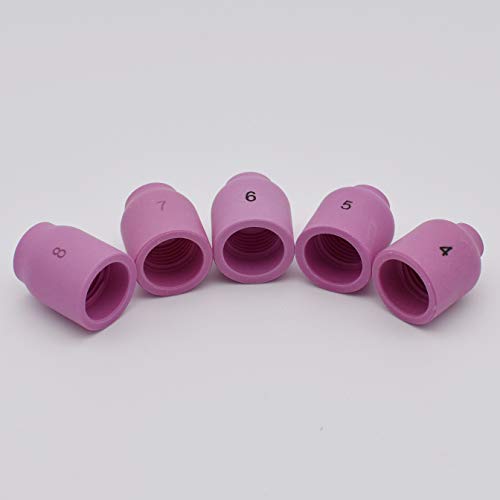 TIG Gas Lens Alumina Nozzle Ceramic Cup 53N58 4# 1/4" For SR WP- 9/20 & SR WP-17/18/26 TIG Welding Torch 10pk (Full Size 10pcs)