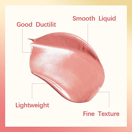 Soft Cream Matte Blush Makeup: Lightweight Smudge Proof Natural-Looking Dewy Finish Liquid Blush for Cheeks - Breathable Feel Skin Tint Face Blush (Nude pink)