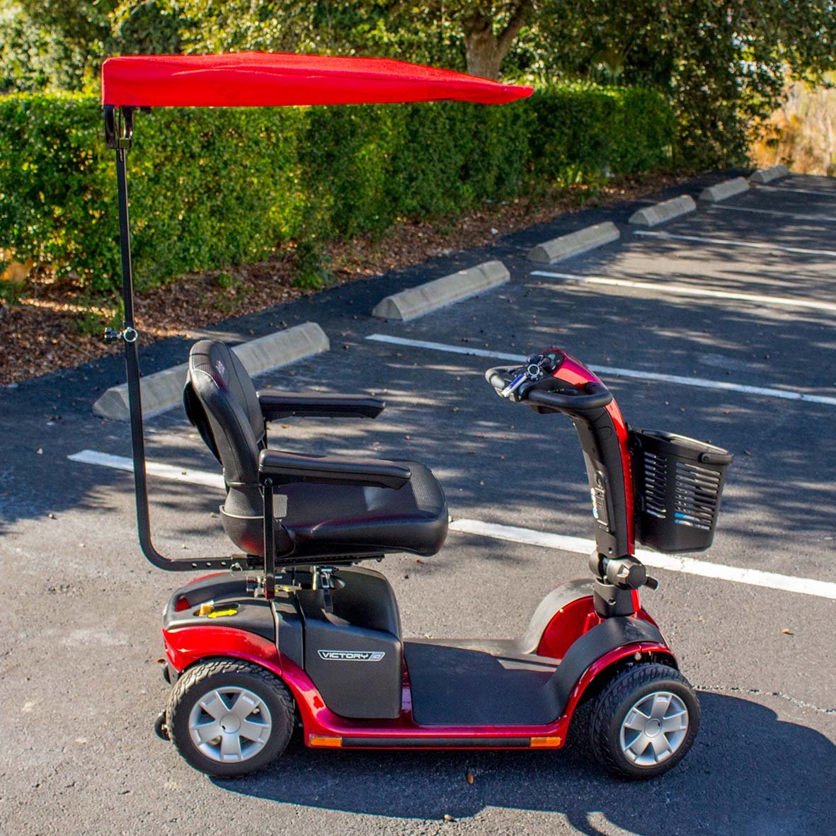 Red Sunshade Canopy for Most Pride, Golden, Drive, Challenger Mobility Scooters