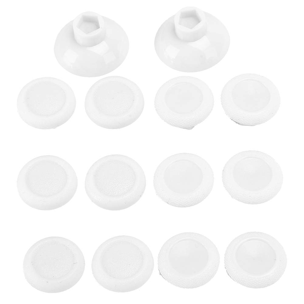 Thumb Grips Cover, Strong Wear Resistance Pc and TPU Thumb Grip Cap, for PS4, Xbox ONE, Gamepad,(White)