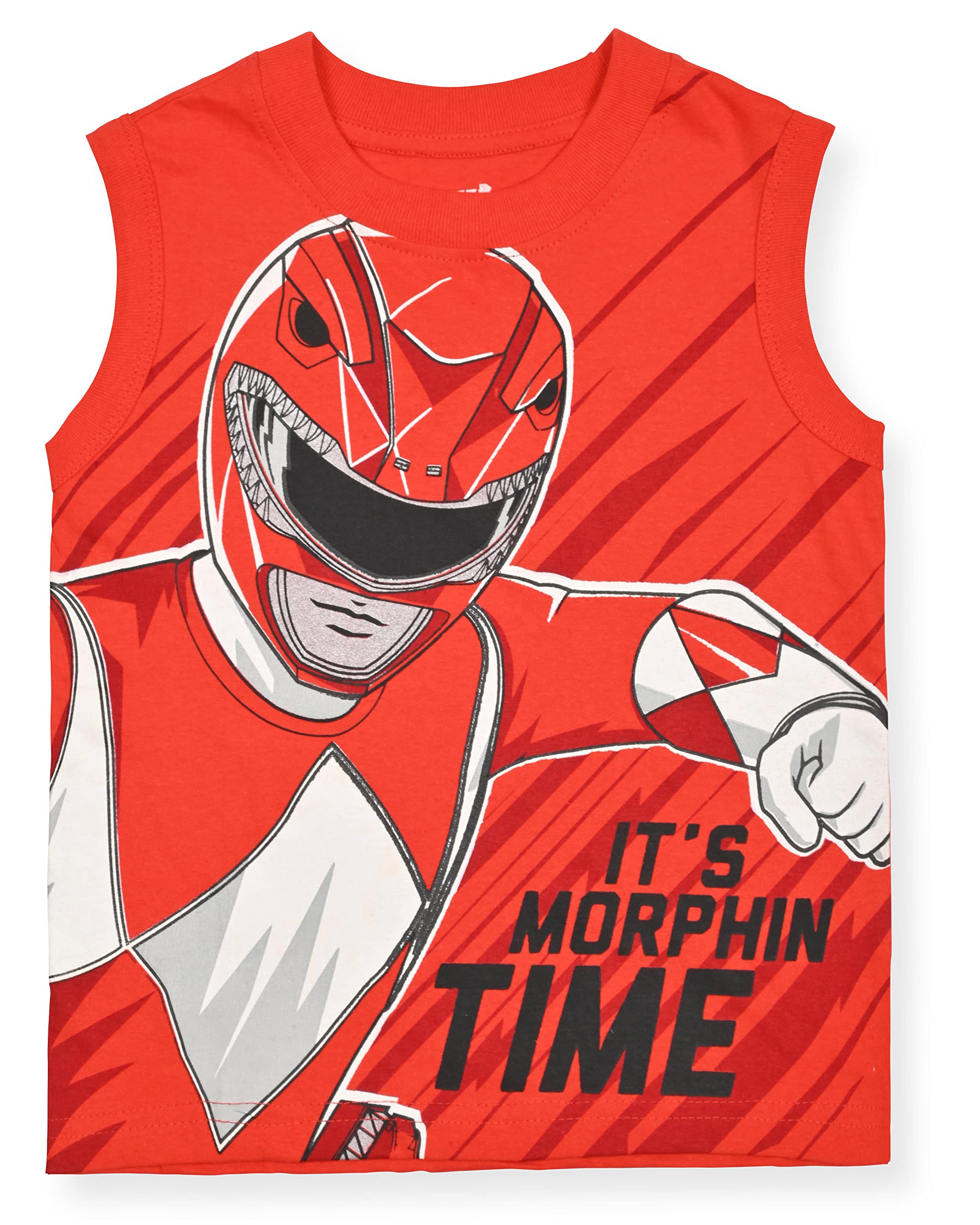 Power Rangers’ Boys’ 2 Pack Tank Tops for Little Kids – Grey/Red