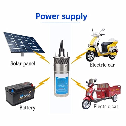 XuuSHA Hand Bilge Pump 12v/24v Large Flow Lift 70m Mini Submersible Solar Energy Water Pump Bilge Pump Automatic (Voltage : 12V 8L min)