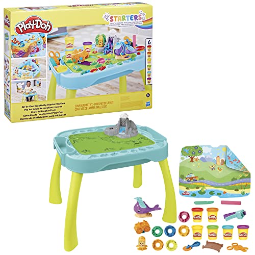 Play-Doh All-in-One Creativity Starter Station Activity Table Playset, Preschool Toys, Starter Sets, Kids Arts & Crafts, Ages 3+